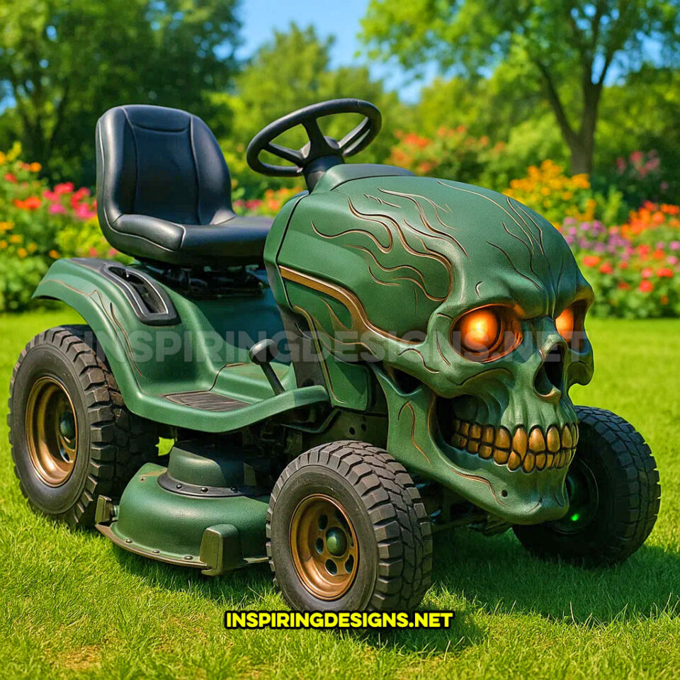 These Skull Lawn Mowers Are For Those Who Are Dead Serious About Yard Work