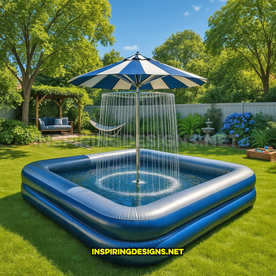 These Umbrella Shower Pools Combine Shade, Style, and Splash