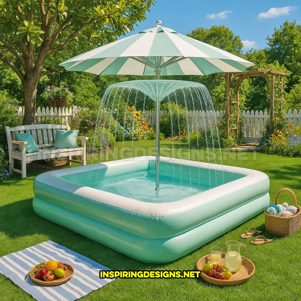 These Umbrella Shower Pools Combine Shade, Style, and Splash