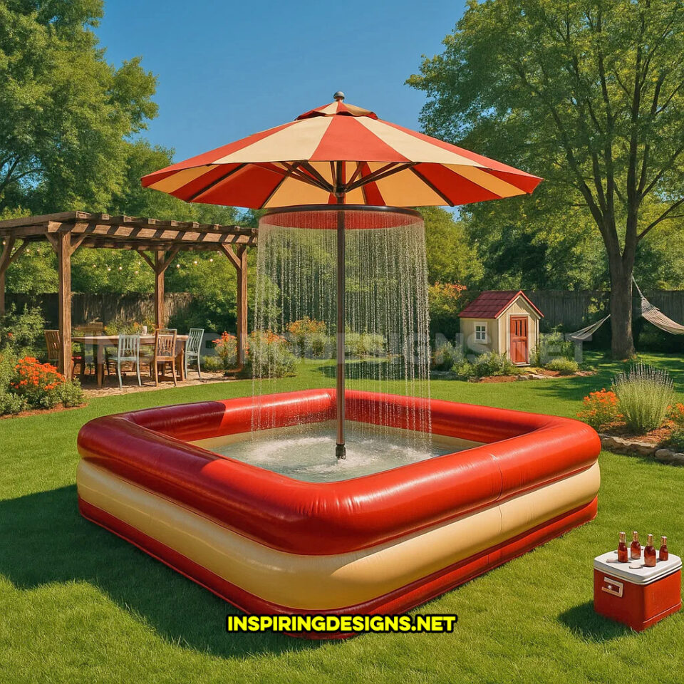 These Umbrella Shower Pools Combine Shade, Style, and Splash