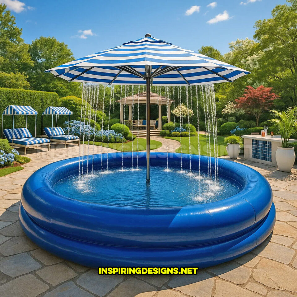 These Umbrella Shower Pools Combine Shade, Style, and Splash