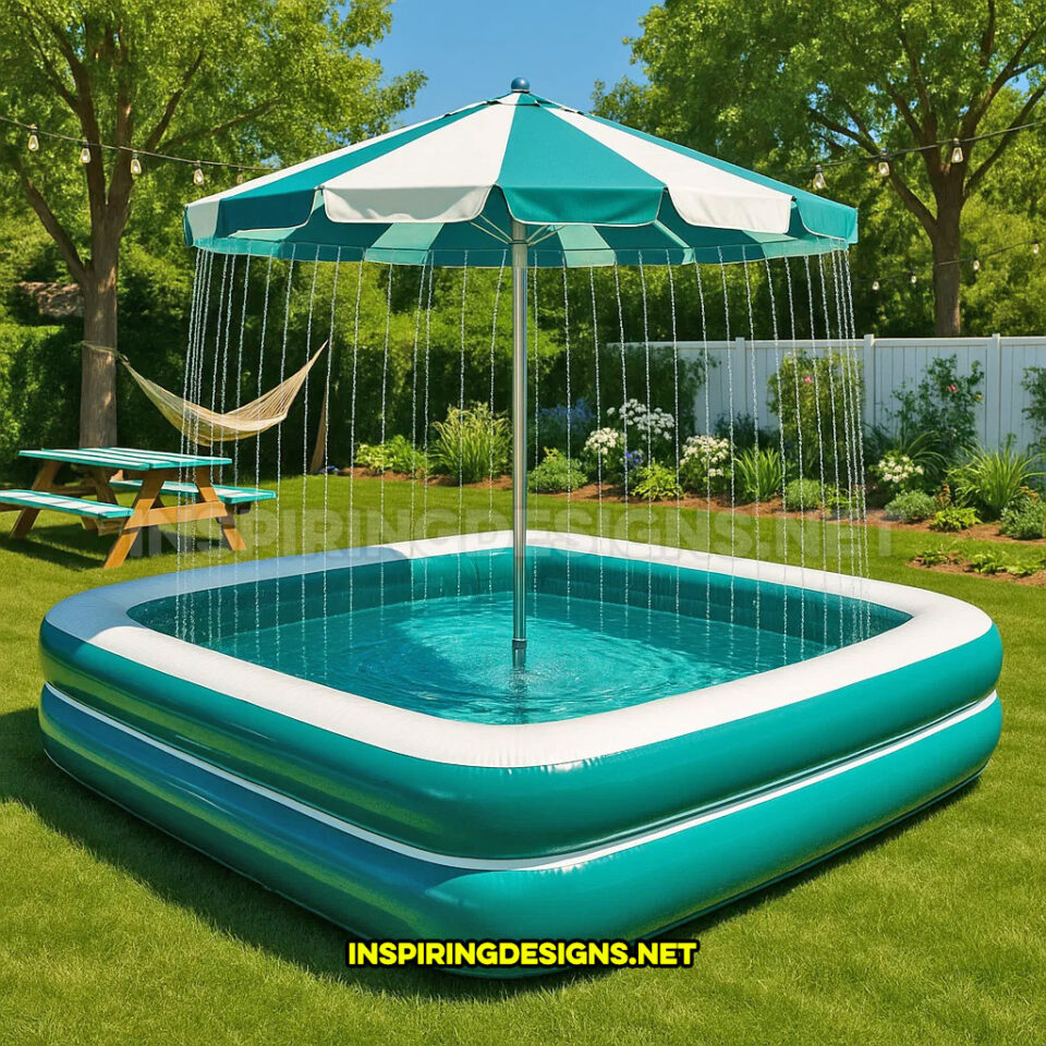 These Umbrella Shower Pools Combine Shade, Style, and Splash