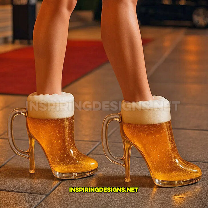 These Beer Mug Heels Just Turned Happy Hour Into a Runway Show