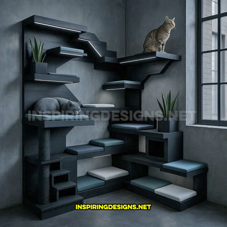 These Corner Cat Towers Turn Unused Space Into Feline Paradise ...