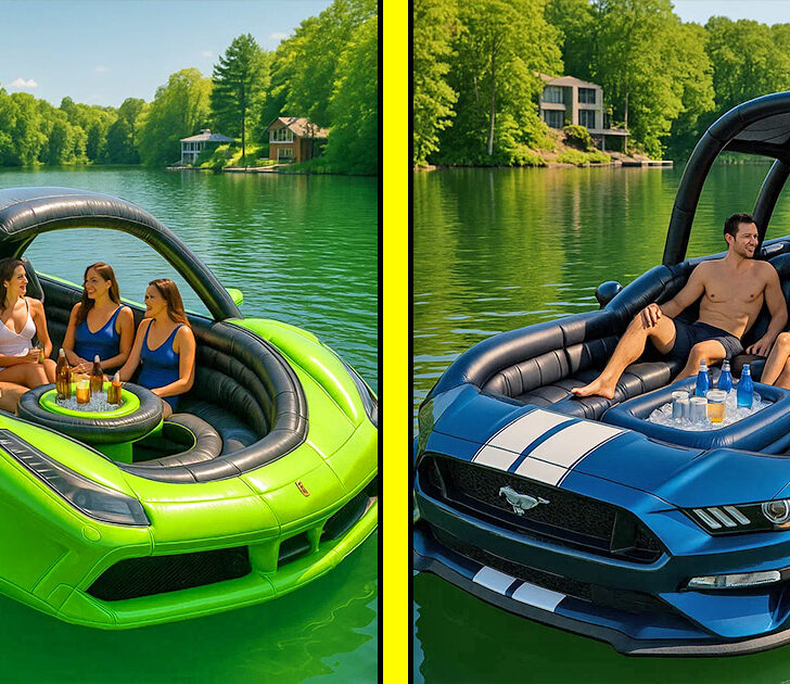 These Inflatable Sports Car Lake Floats Are Peak Summer Ridiculousness ...