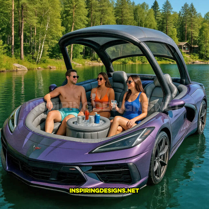 These Inflatable Sports Car Lake Floats Are Peak Summer Ridiculousness
