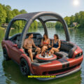 These Inflatable Sports Car Lake Floats Are Peak Summer Ridiculousness