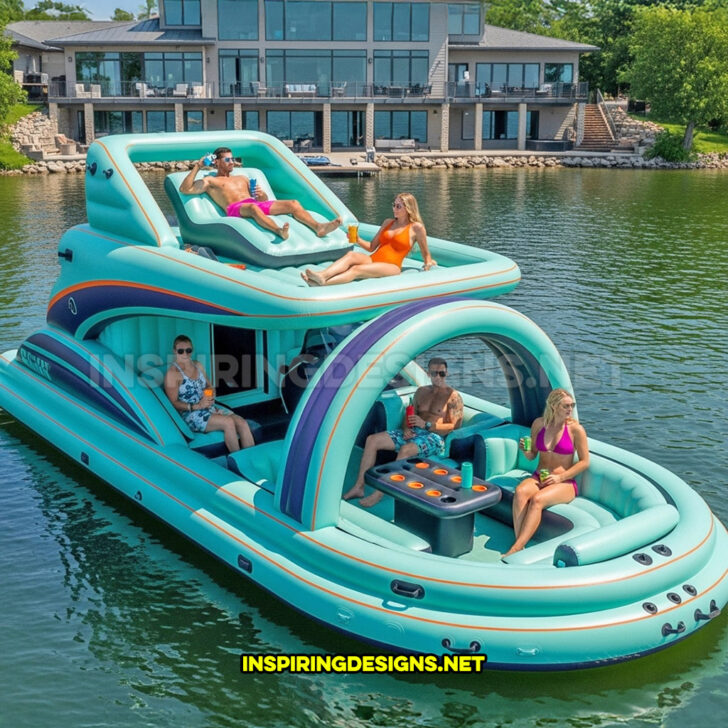These Inflatable Yacht Lake Floats Deliver Yacht Vibes Without the ...