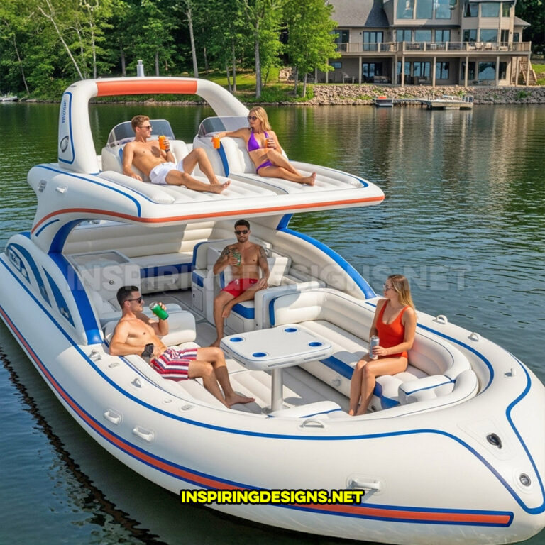 These Inflatable Yacht Lake Floats Deliver Yacht Vibes Without the ...