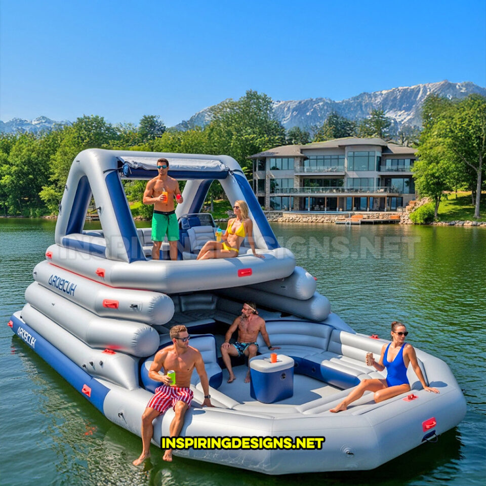 These Inflatable Yacht Lake Floats Deliver Yacht Vibes Without the ...