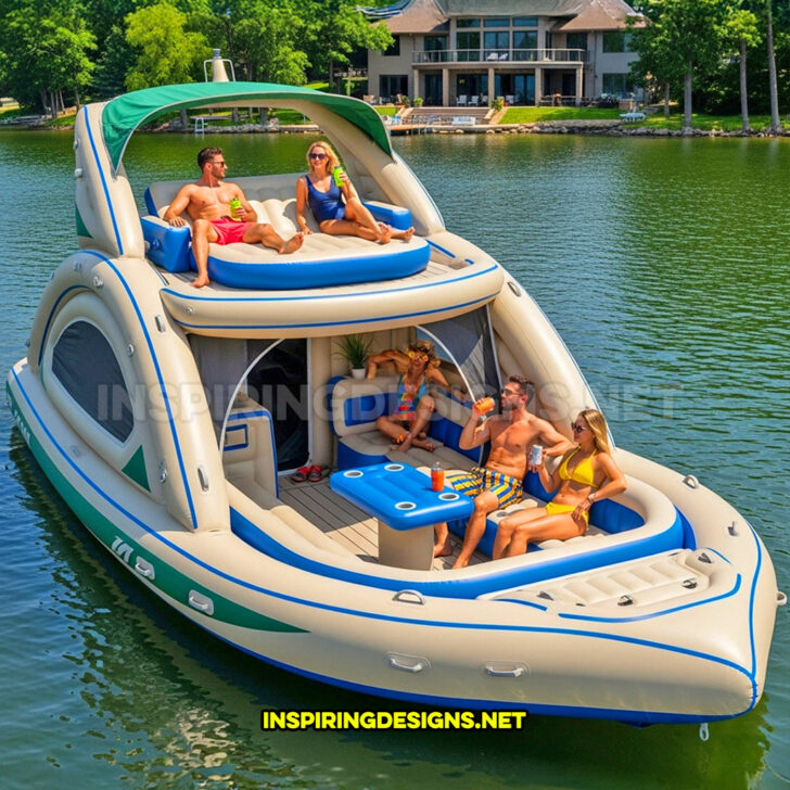 These Inflatable Yacht Lake Floats Deliver Yacht Vibes Without the ...
