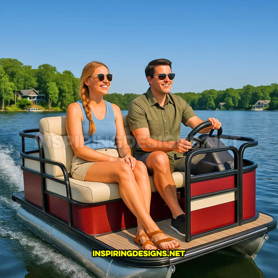 These Mini Pontoon Boats Are the Cutest Way to Cruise With Company