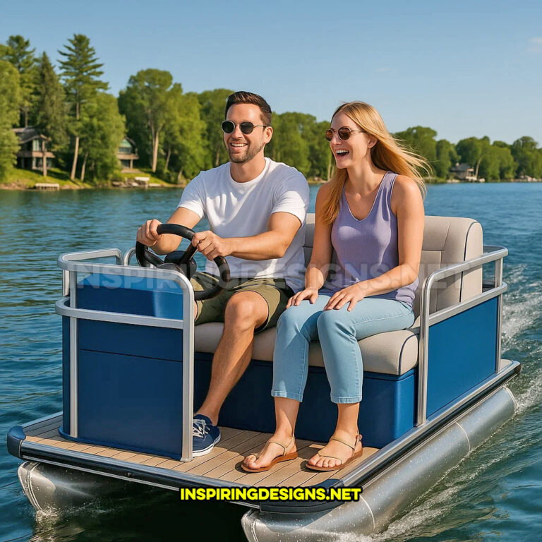 These Mini Pontoon Boats Are the Cutest Way to Cruise With Company