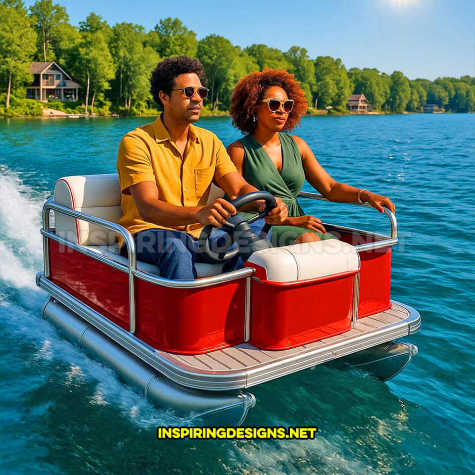 These Mini Pontoon Boats Are the Cutest Way to Cruise With Company