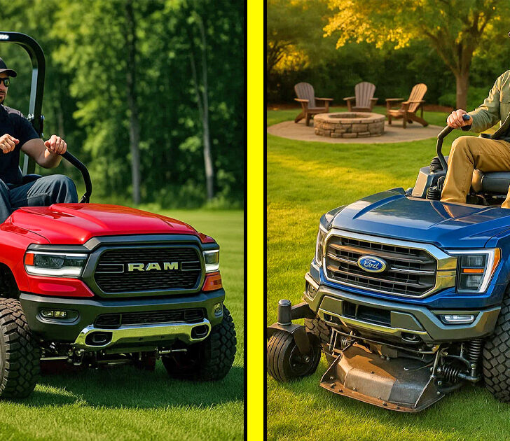 These Pickup Truck Lawn Mowers Turn Yard Work Into An Off-Road ...