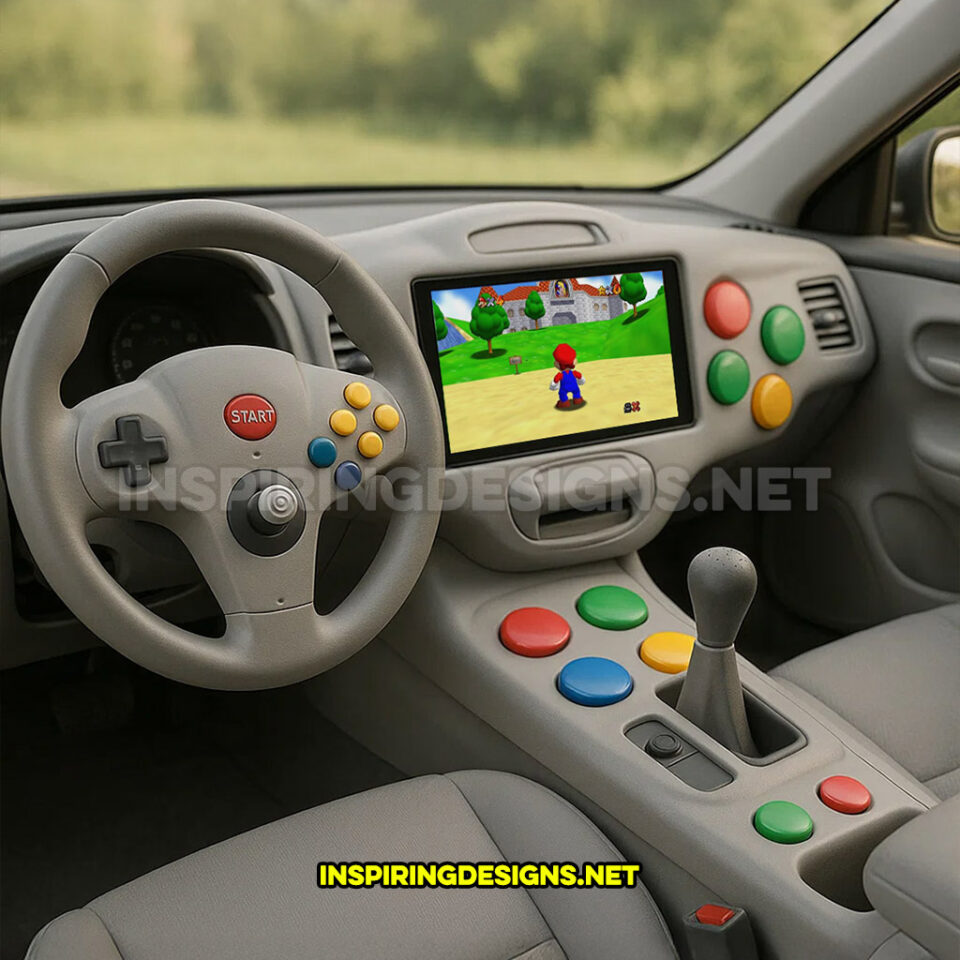 These Retro Game Console Car Interiors Make Traffic Jams Worth It