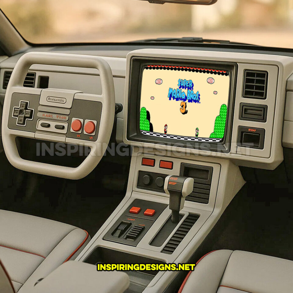 These Retro Game Console Car Interiors Make Traffic Jams Worth It