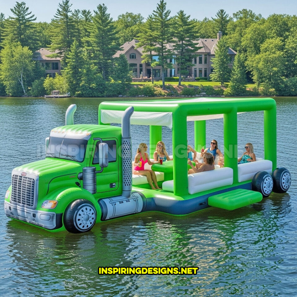 These Semi-Truck Lake Party Floats Will Haul Your Summer Into High Gear