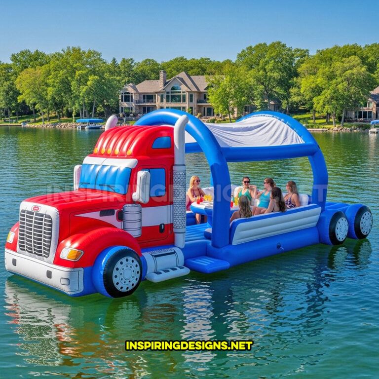 These Semi-Truck Lake Party Floats Will Haul Your Summer Into High Gear