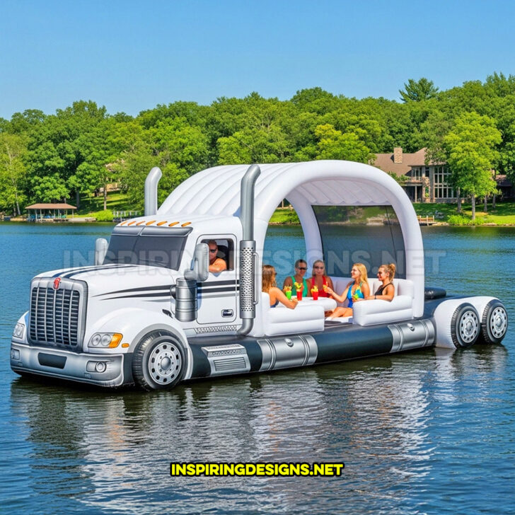 These Semi-Truck Lake Party Floats Will Haul Your Summer Into High Gear