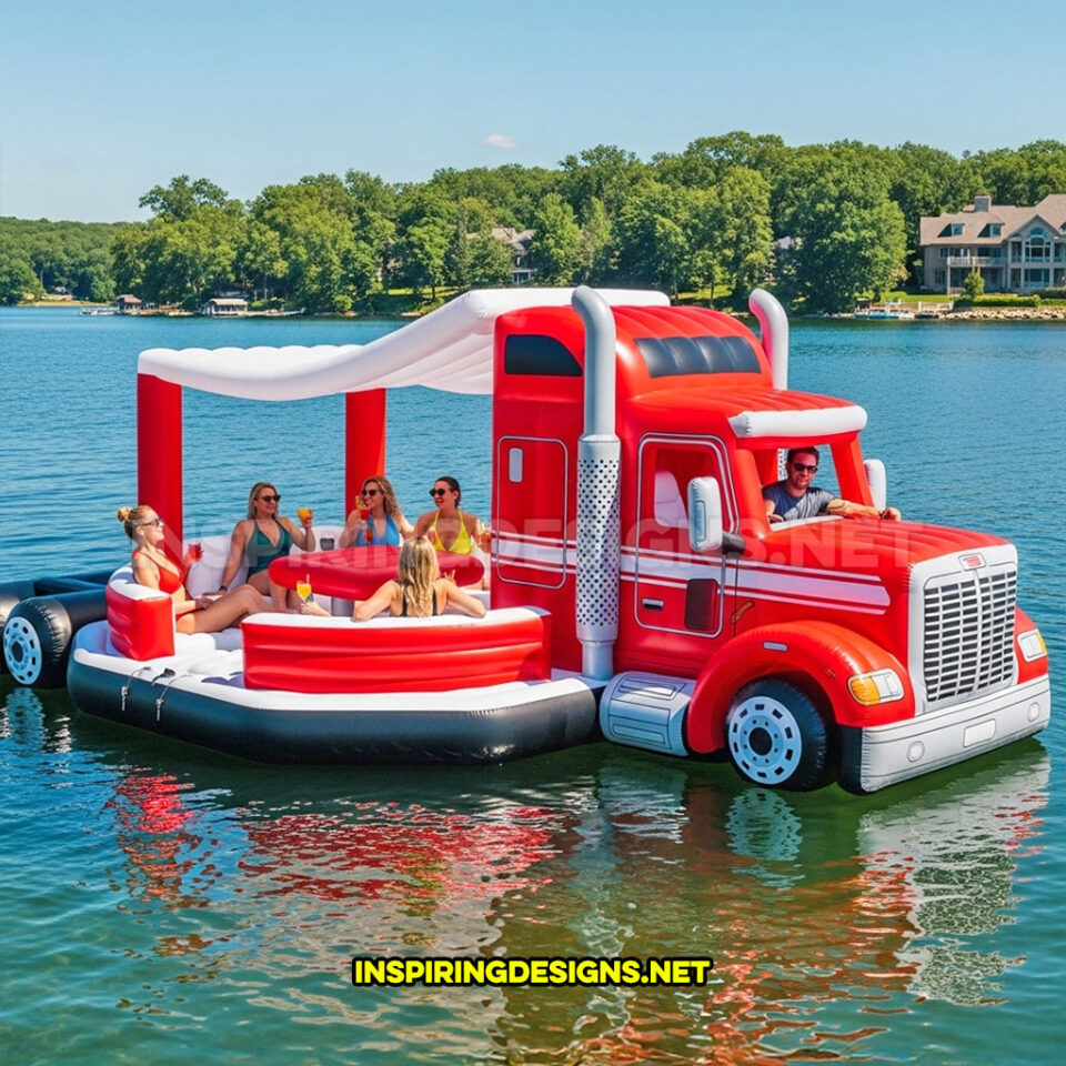 These Semi-Truck Lake Party Floats Will Haul Your Summer Into High Gear