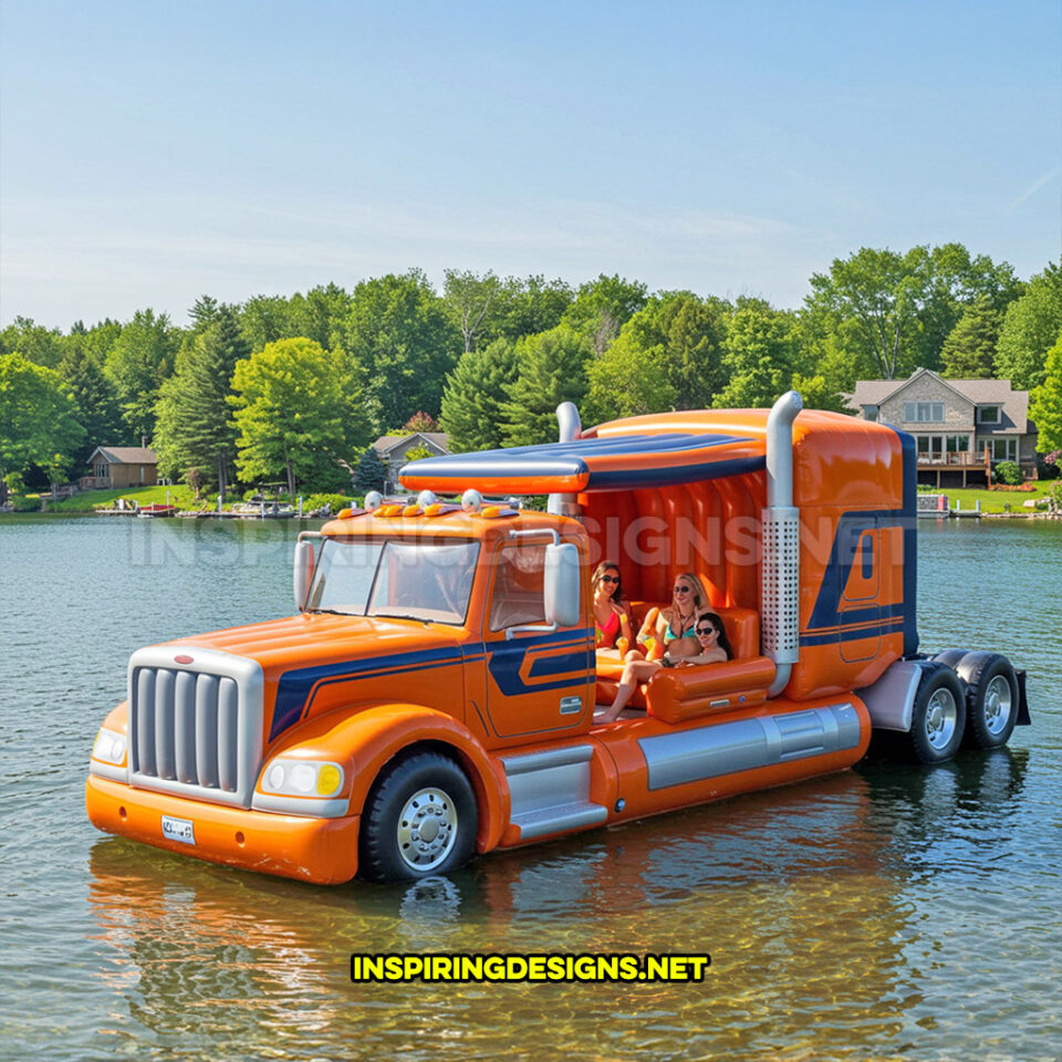 These Semi-Truck Lake Party Floats Will Haul Your Summer Into High Gear