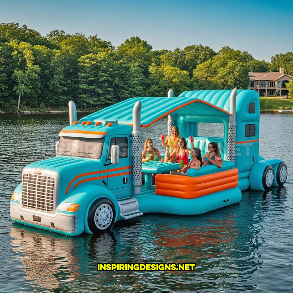 These Semi-Truck Lake Party Floats Will Haul Your Summer Into High Gear