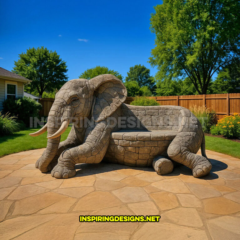 These Stone Animal Benches Are What Your Backyard’s Been Missing