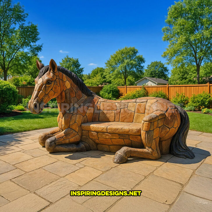 These Stone Animal Benches Are What Your Backyard’s Been Missing