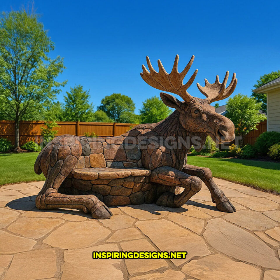 These Stone Animal Benches Are What Your Backyard’s Been Missing