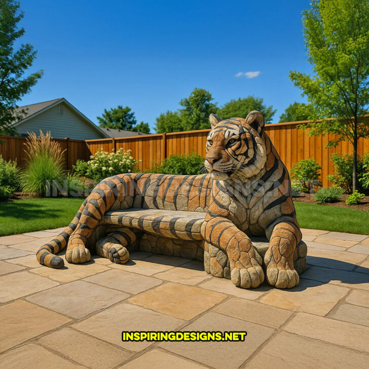 These Stone Animal Benches Are What Your Backyard’s Been Missing