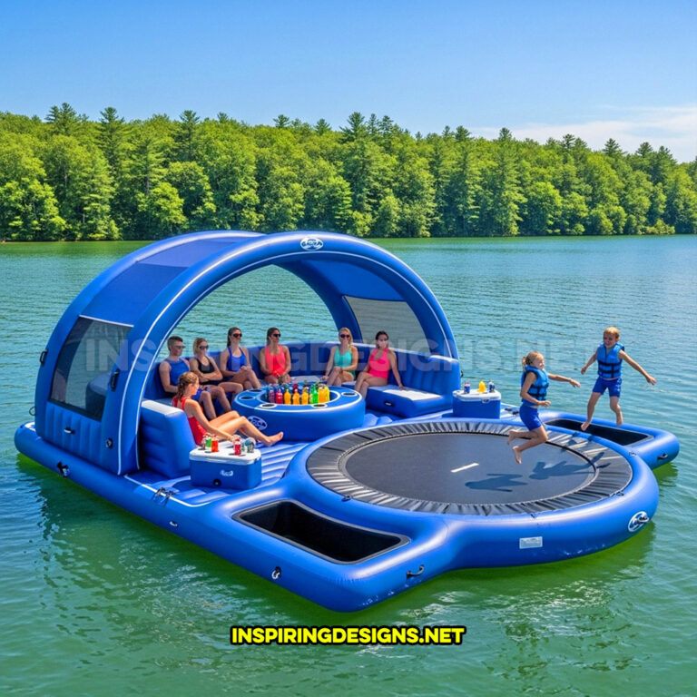 These Inflatable Party Floats Have Built-in Trampolines