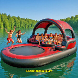 These Inflatable Party Floats Have Built-in Trampolines