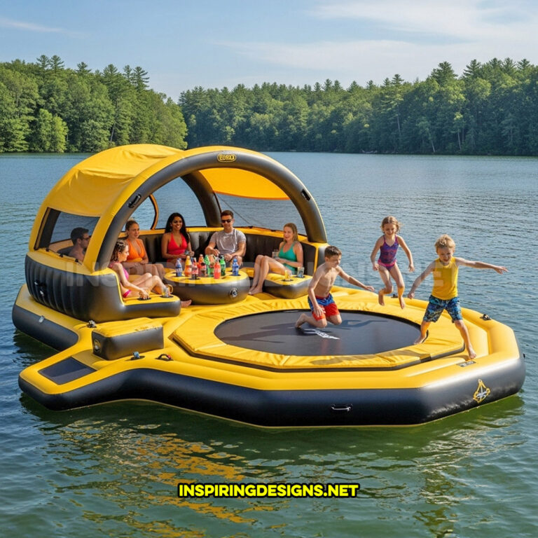 These Inflatable Party Floats Have Built-in Trampolines