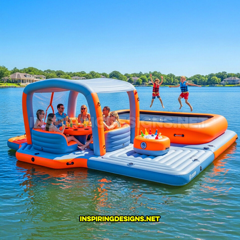 These Inflatable Party Floats Have Built-in Trampolines