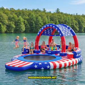 These Inflatable Party Floats Have Built-in Trampolines