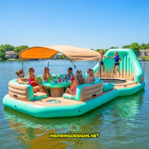These Inflatable Party Floats Have Built-in Trampolines