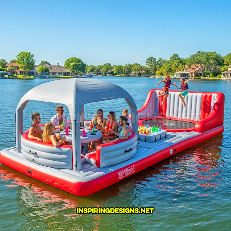 These Inflatable Party Floats Have Built-in Trampolines