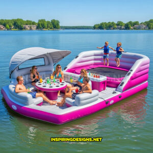 These Inflatable Party Floats Have Built-in Trampolines