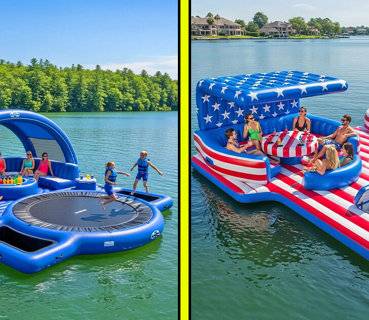 These Inflatable Party Floats Have Built-in Trampolines – Inspiring Designs