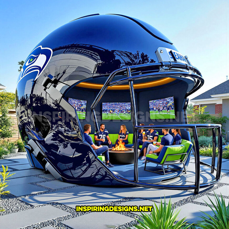 These Football Helmet Gazebos Are Big, Bold, and Built for Sundays