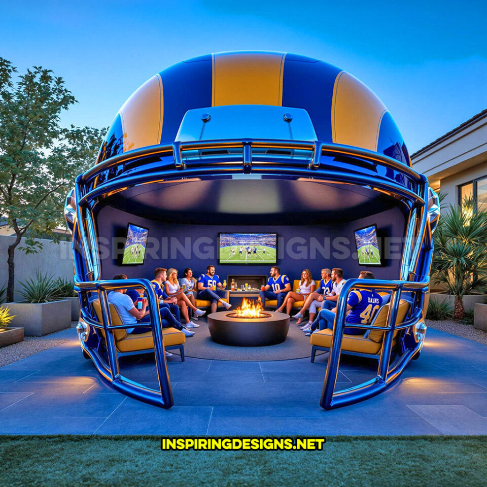 These Football Helmet Gazebos Are Big, Bold, and Built for Sundays