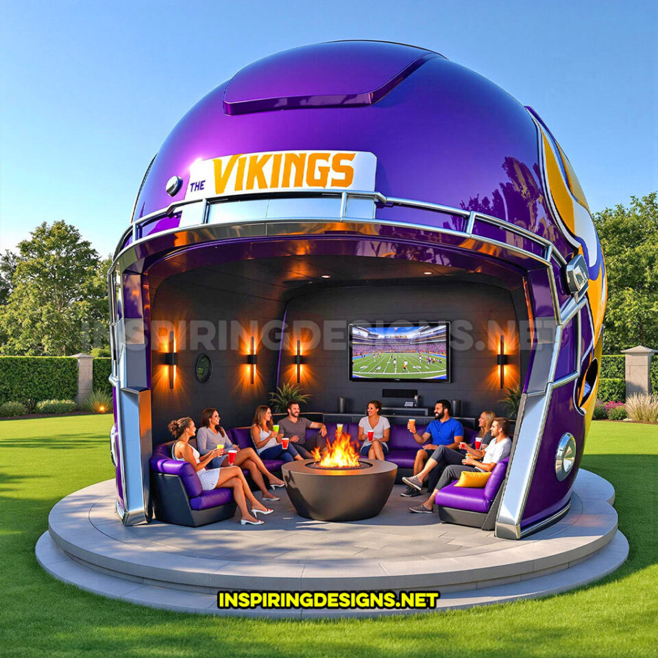 These Football Helmet Gazebos Are Big, Bold, and Built for Sundays