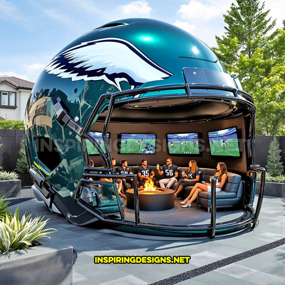These Football Helmet Gazebos Are Big, Bold, and Built for Sundays