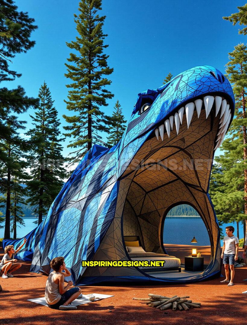These Giant Dinosaur Camping Tents Will Make You the Apex Camper