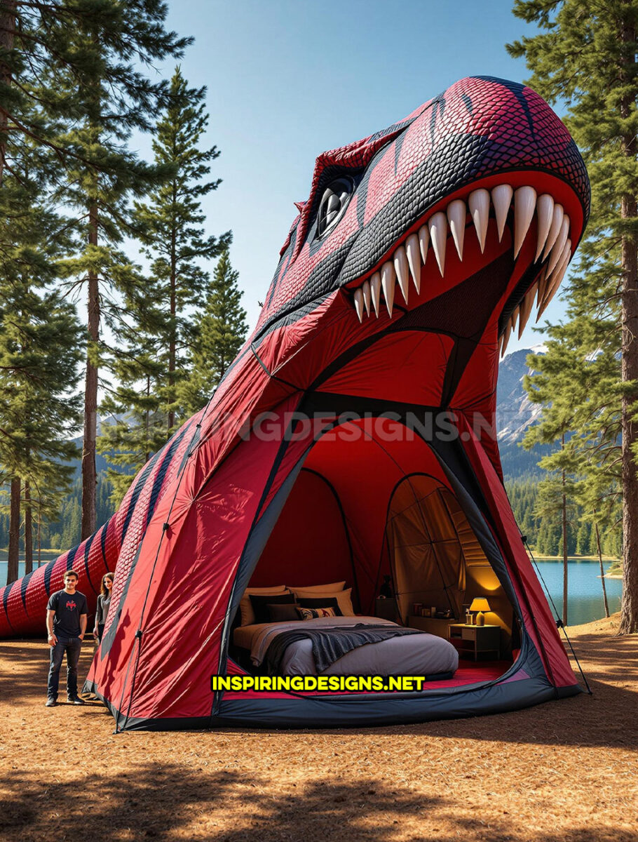 These Giant Dinosaur Camping Tents Will Make You the Apex Camper