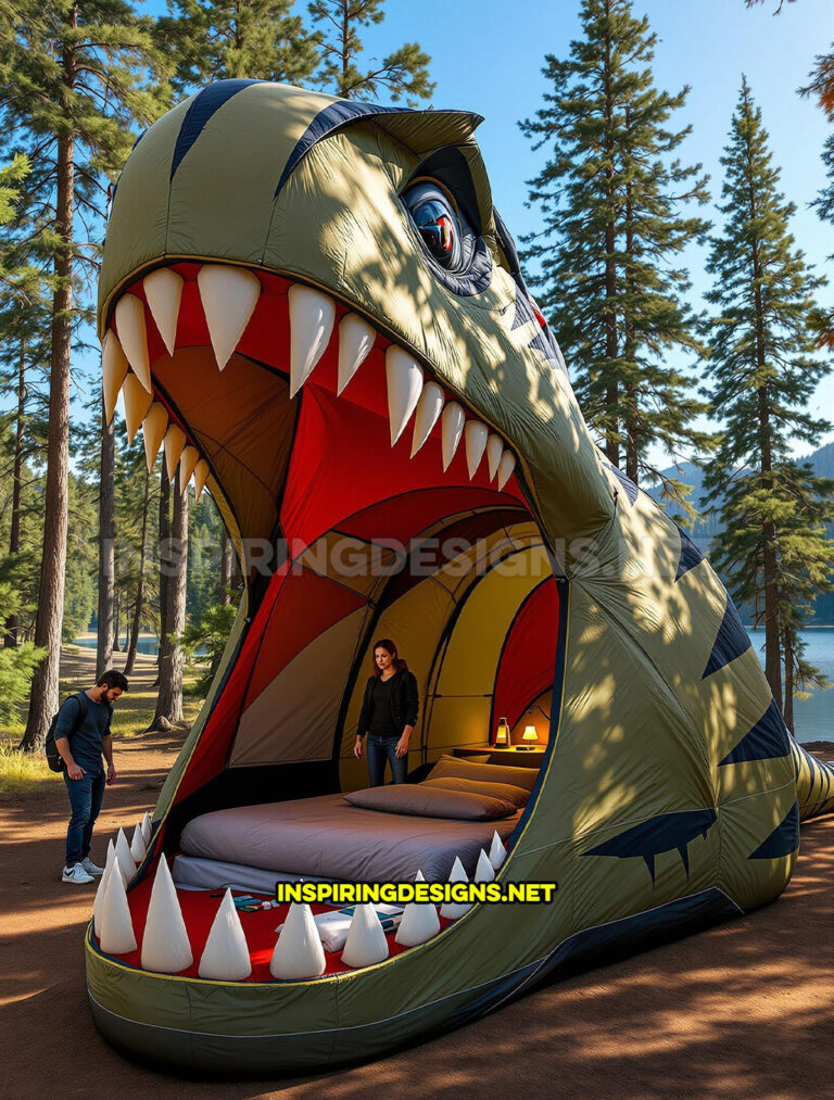 These Giant Dinosaur Camping Tents Will Make You the Apex Camper
