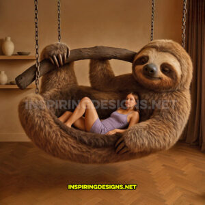 These Giant Sloth Swing Loungers Turn Nap Time Into a Cozy Jungle Retreat