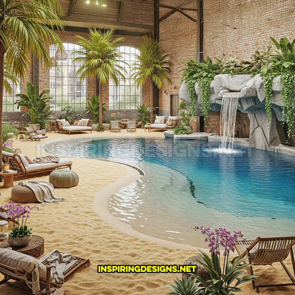 These Indoor Beach Pools Turn Your Home Into a Tropical Getaway