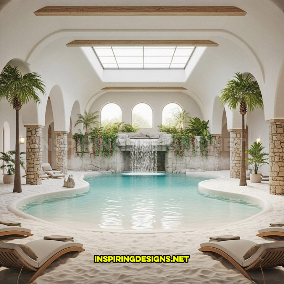 These Indoor Beach Pools Turn Your Home Into a Tropical Getaway